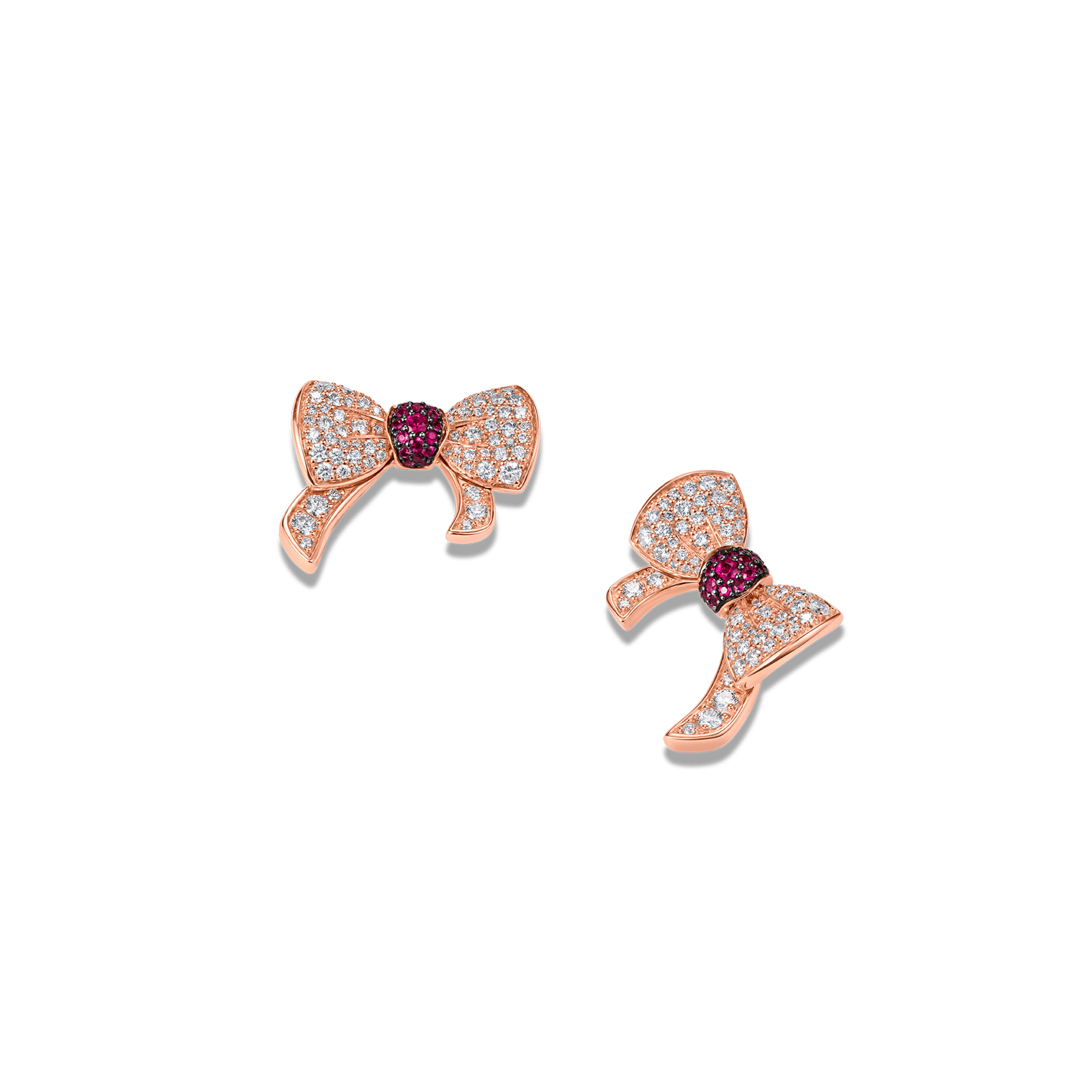 Beaux Stud Earrings, Ruby - David Morris