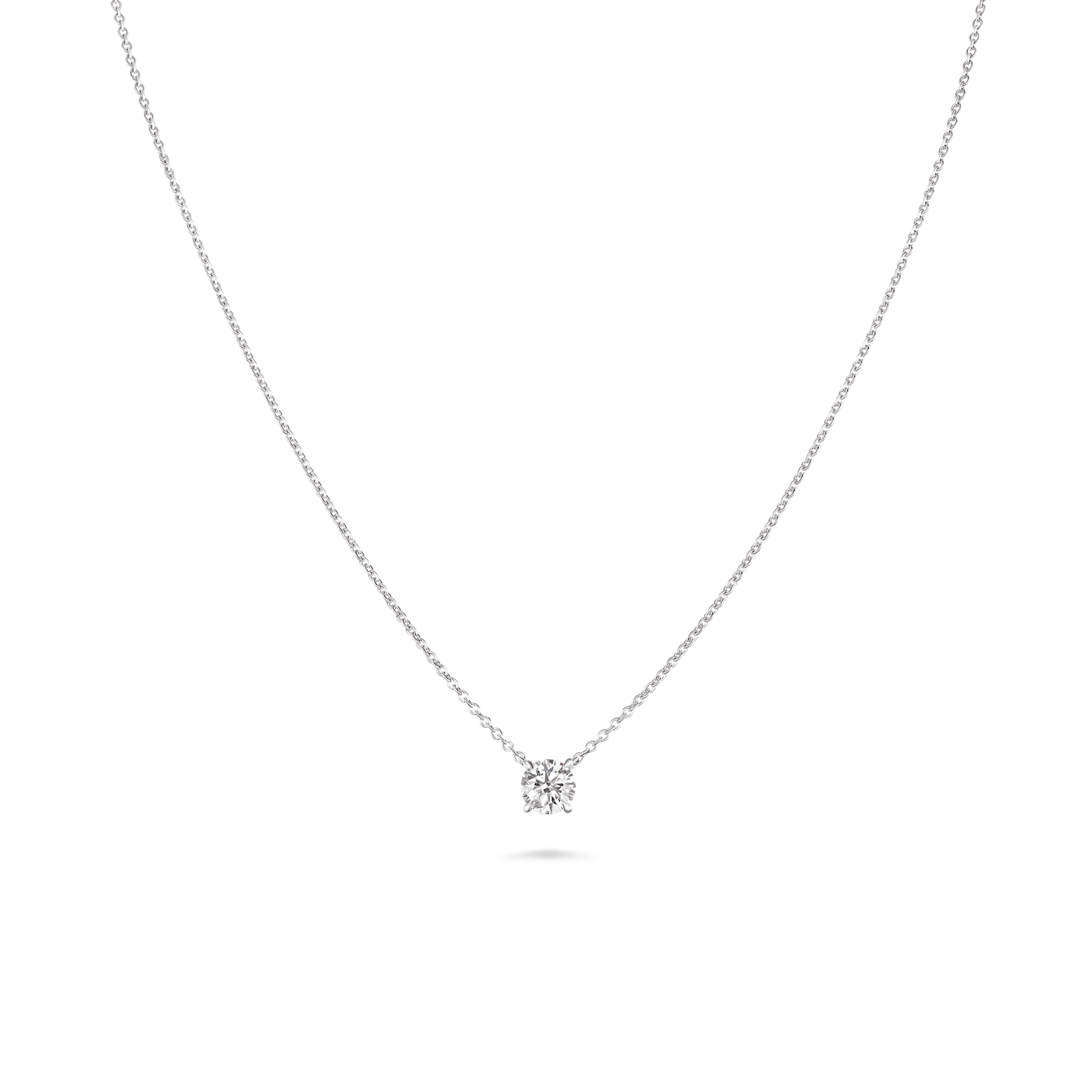 Single Stone Diamond Pendant - David Morris