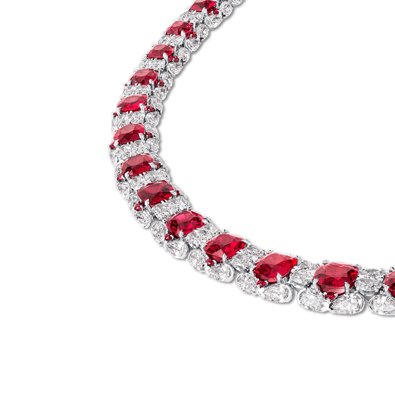 Pirouette Necklace, Ruby - David Morris