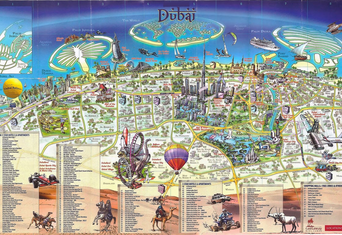 Dubai Tourist Map Dubai Pictographic Puzzle Map – Magic Map Store