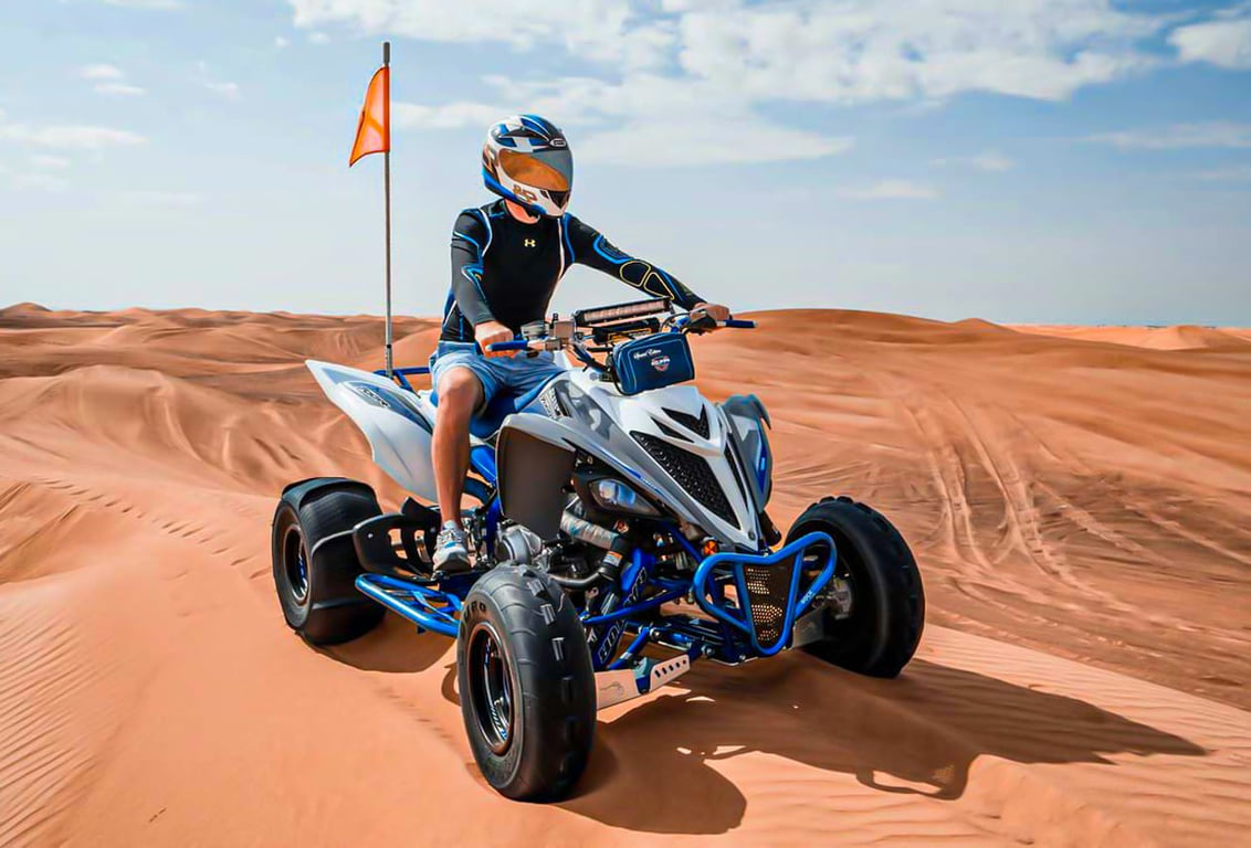 Explore the amazing quad bike for 60 min in the desert safari.