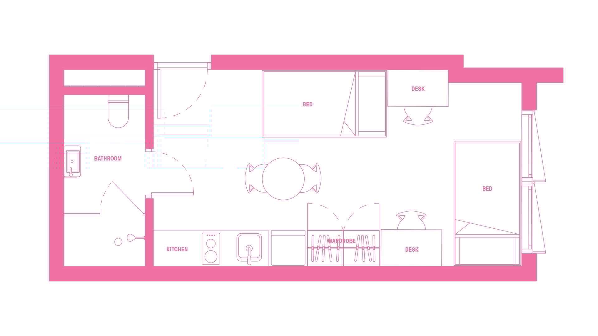 Twin Apartment for Students at La Trobe St Melbourne | Scape