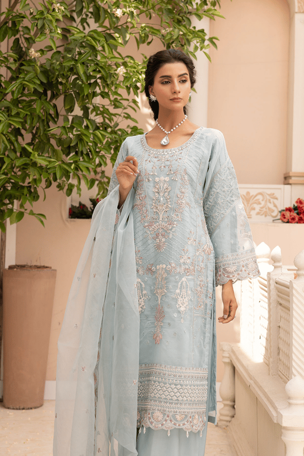 Kiara luxe collection embroidered 3 piece Eid suit