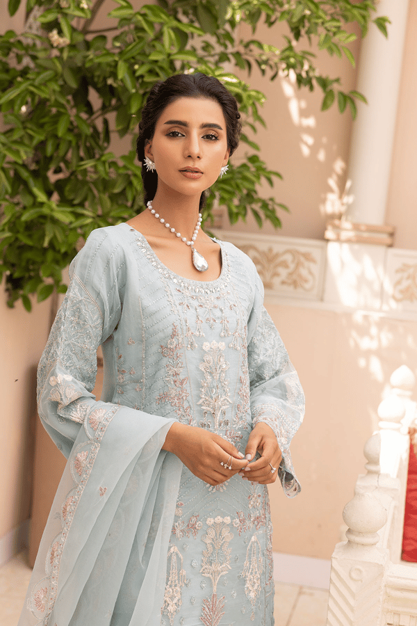 Kiara luxe collection embroidered 3 piece Eid suit