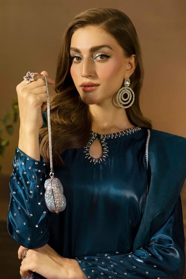 Shiffonz 3 piece premium silk silhouette farshi shalwar edit
