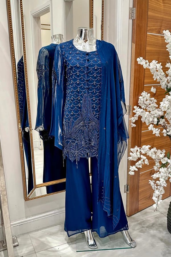 Shiffonz 3 piece embroidered suit