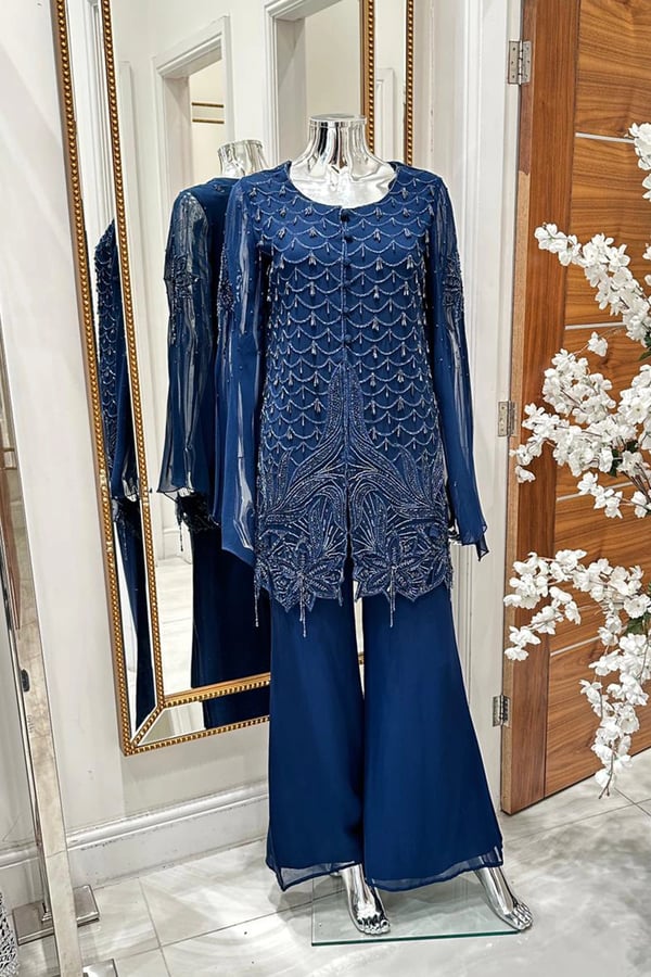 Shiffonz 3 piece embroidered suit
