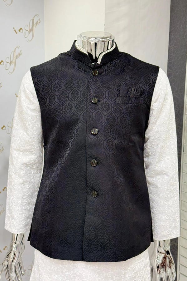 Men's formal brocade waistcoat