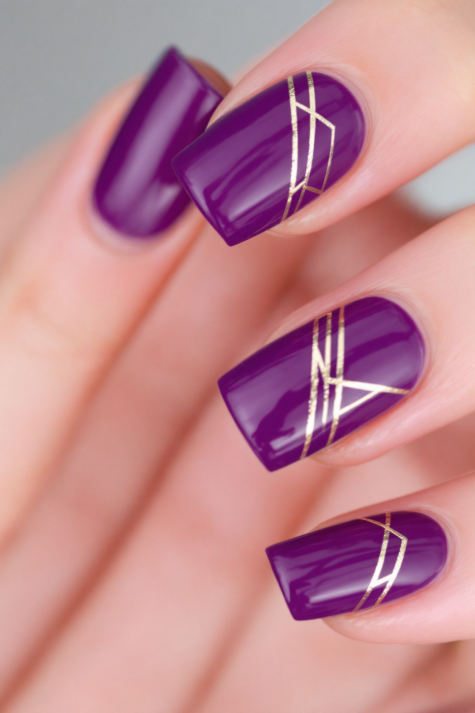 35 Stunning Purple and Gold Nail Designs You Need to Try