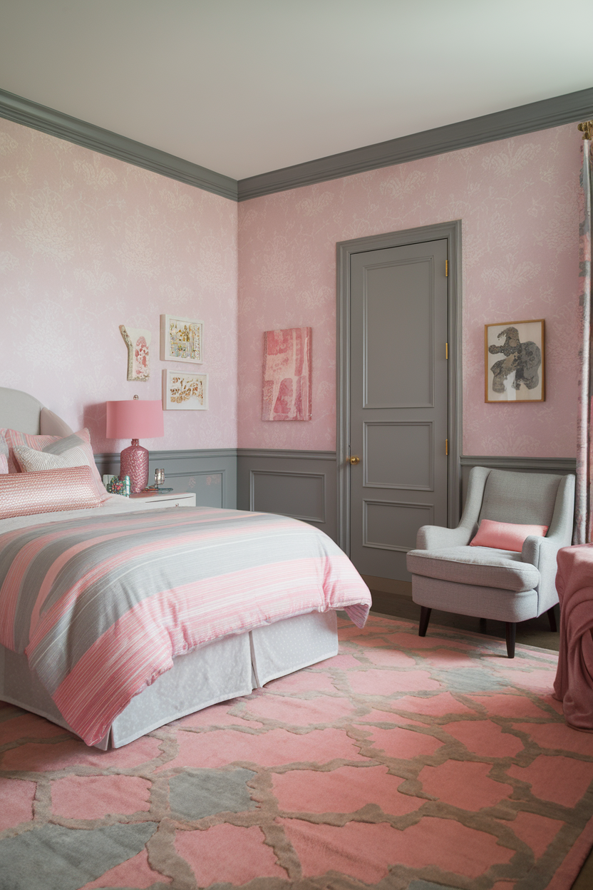 25 Dreamy Pink and Grey Bedroom Ideas You'll Fall in Love With