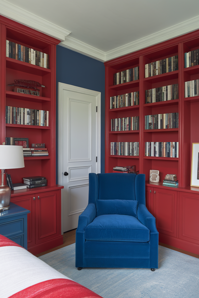 20 Striking Red and Blue Bedroom Ideas That'll Transform Your Space