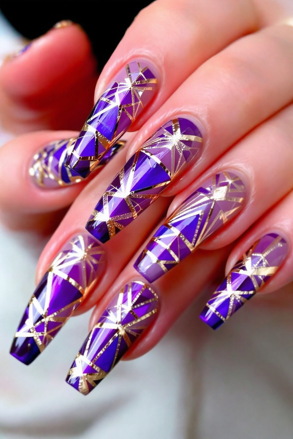 35 Stunning Purple and Gold Nail Designs You Need to Try