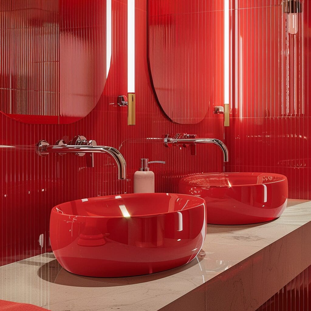 24 Red Bathroom Ideas That'll Make You Never Want To Leave This Room Again