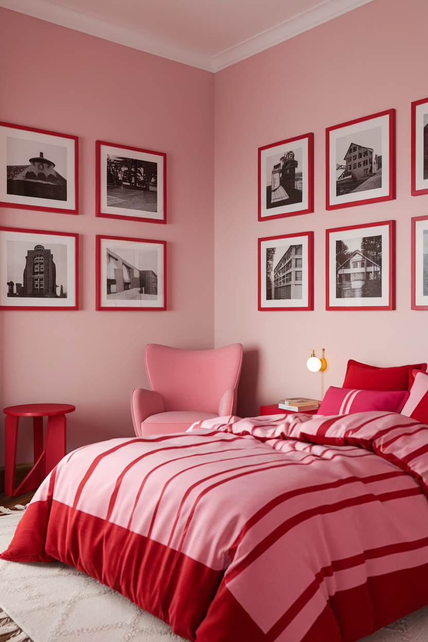 20 Stunning Red and Pink Bedroom Ideas That Will Make You Swoon