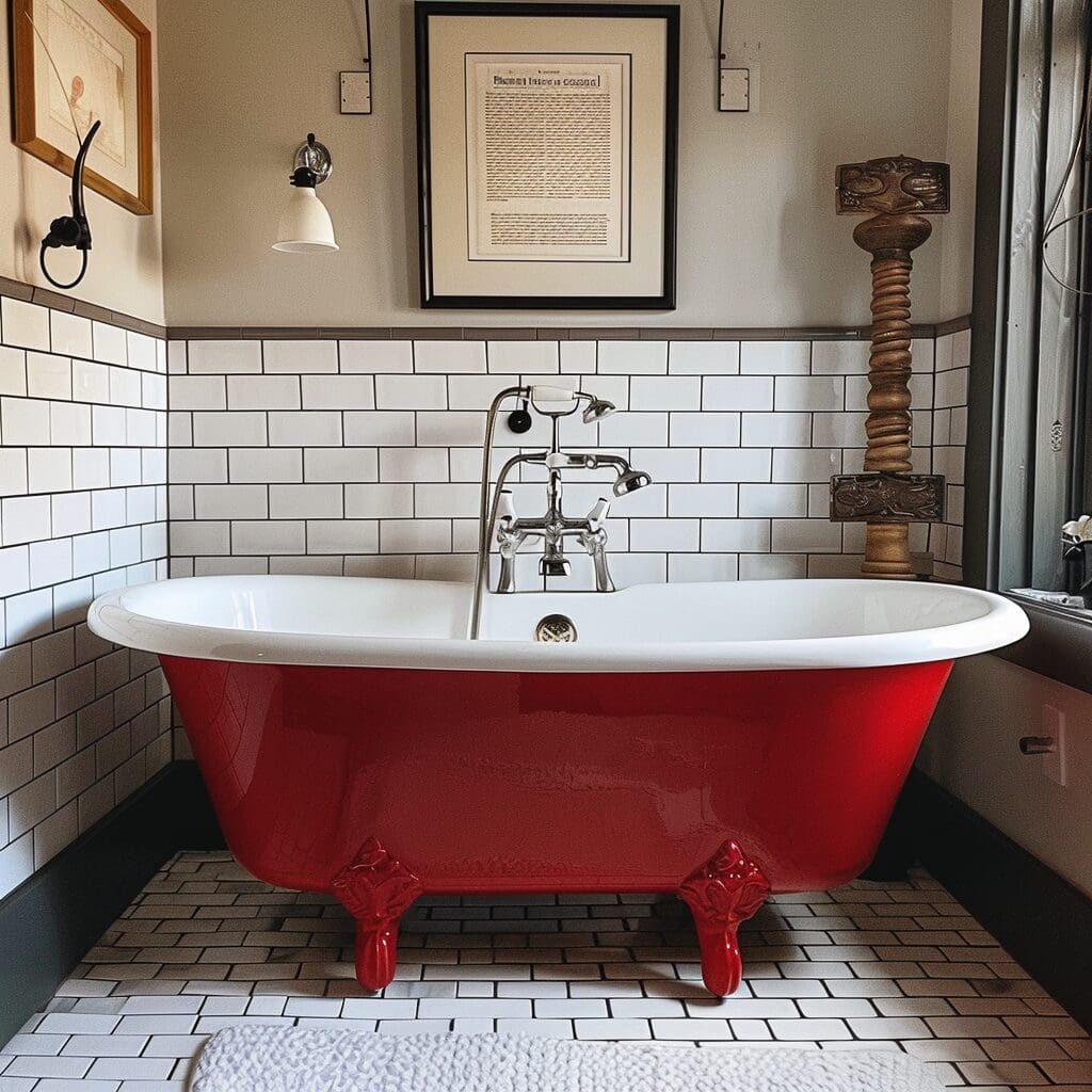 24 Red Bathroom Ideas That'll Make You Never Want To Leave This Room Again