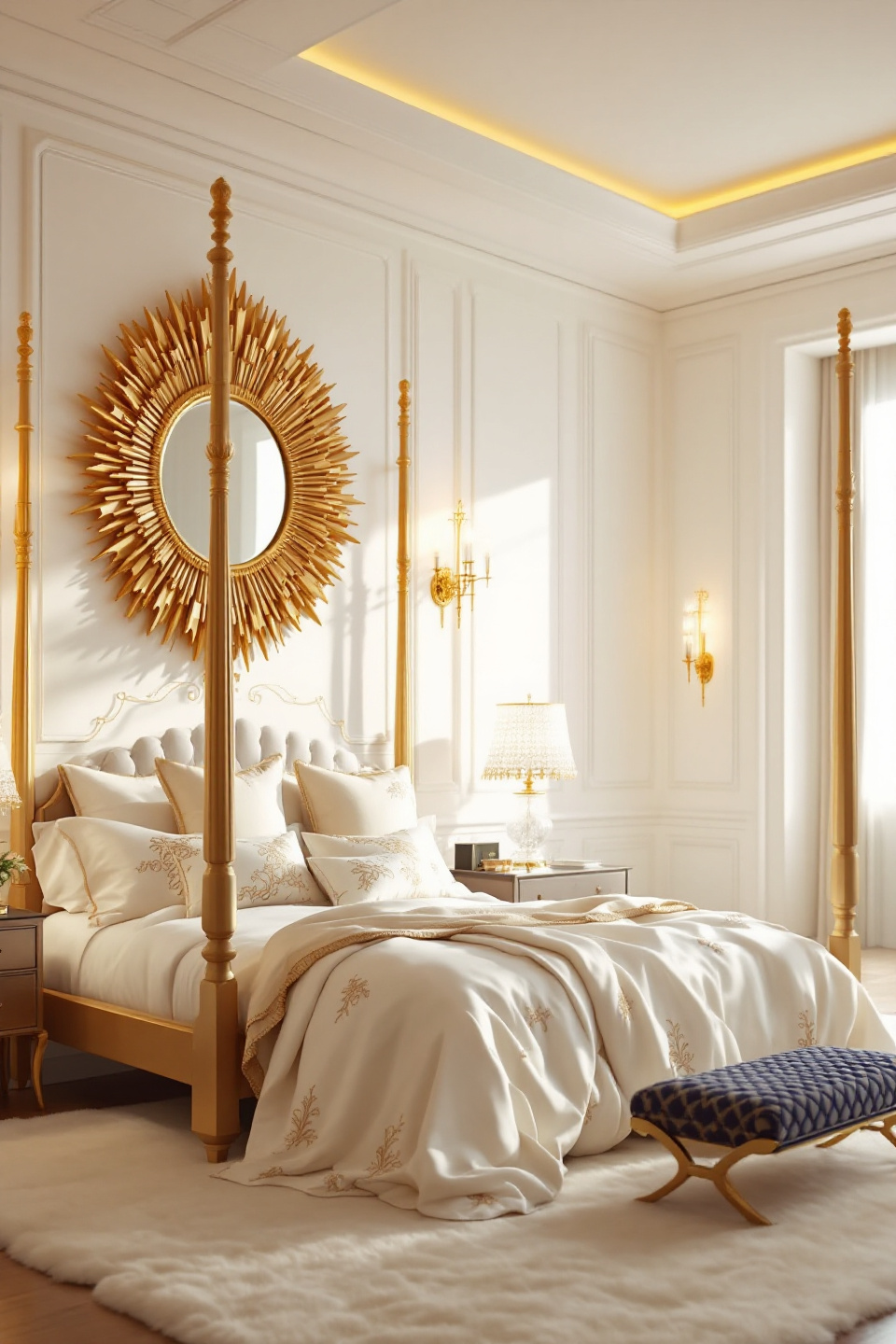 35 Stunning White and Gold Bedroom Ideas That Exude Elegance