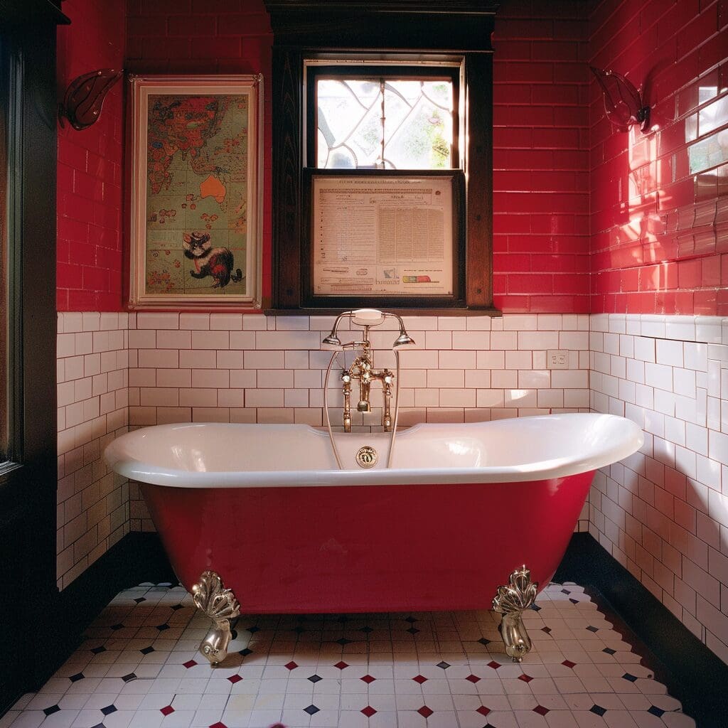 24 Red Bathroom Ideas That'll Make You Never Want To Leave This Room Again