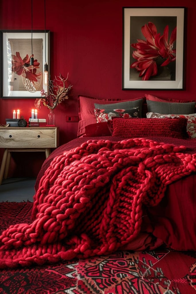 19 Red Bedroom Ideas That'll Make You Forget All About "50 Shades"