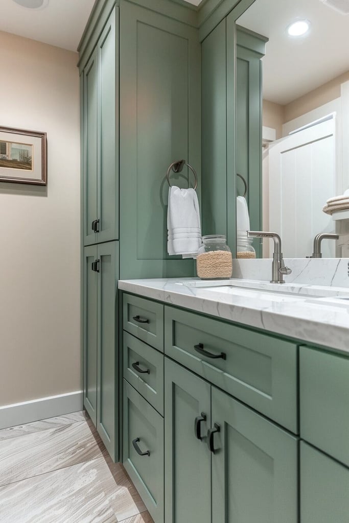 25 Green Bathroom Ideas That Will Actually Make You Want to Brush Your ...