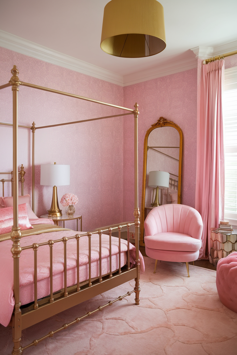 33 Dreamy Pink and Gold Bedroom Ideas to Transform Your Space