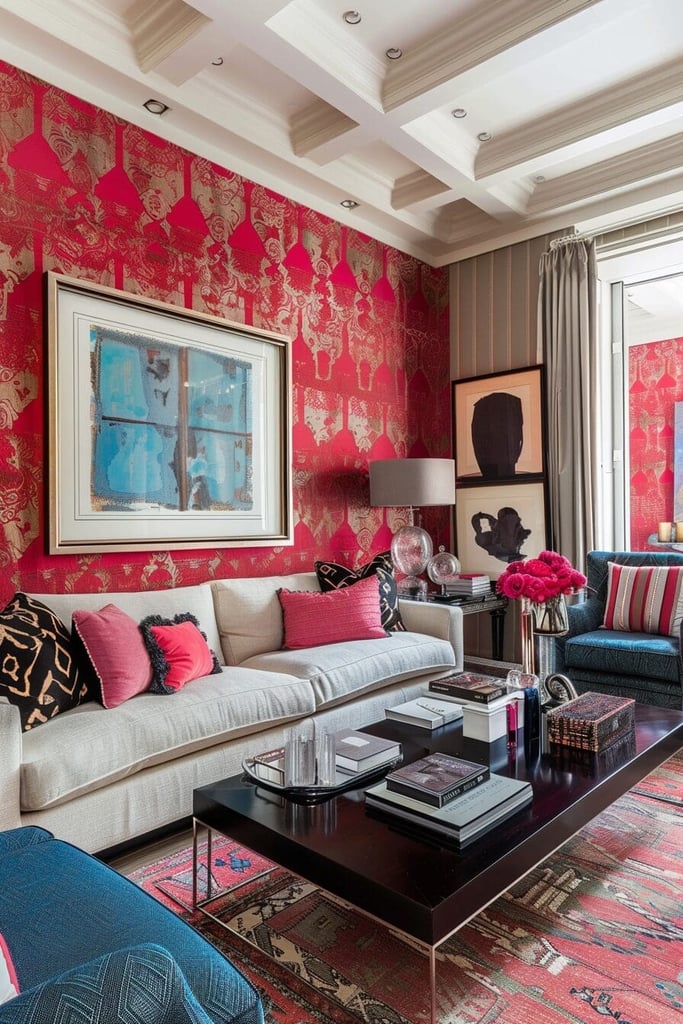 21 Red Living Room Ideas That Will Make You Say "Forget Neutral, I'm ...
