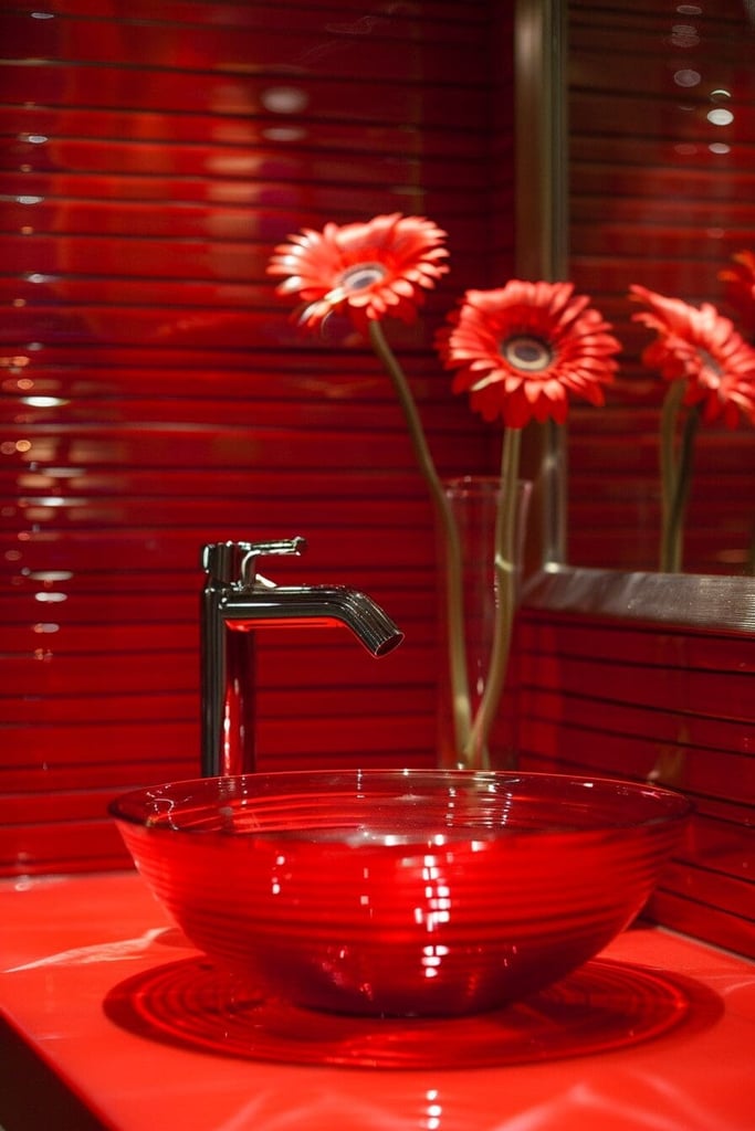 24 Red Bathroom Ideas That'll Make You Never Want To Leave This Room Again