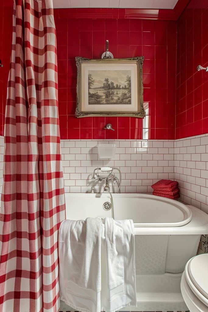 24 Red Bathroom Ideas That'll Make You Never Want To Leave This Room Again