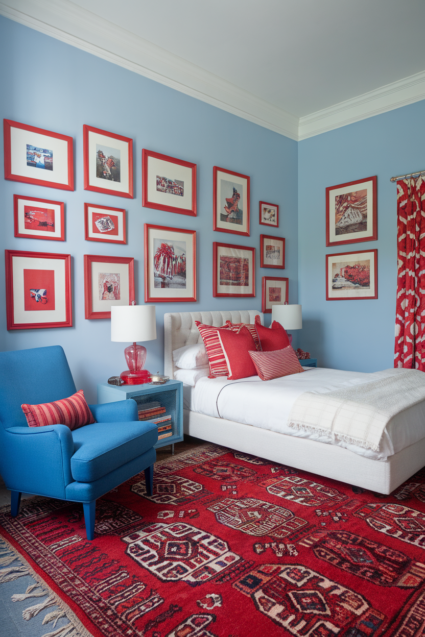 20 Striking Red and Blue Bedroom Ideas That'll Transform Your Space