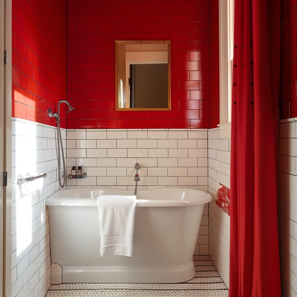 24 Red Bathroom Ideas That'll Make You Never Want To Leave This Room Again