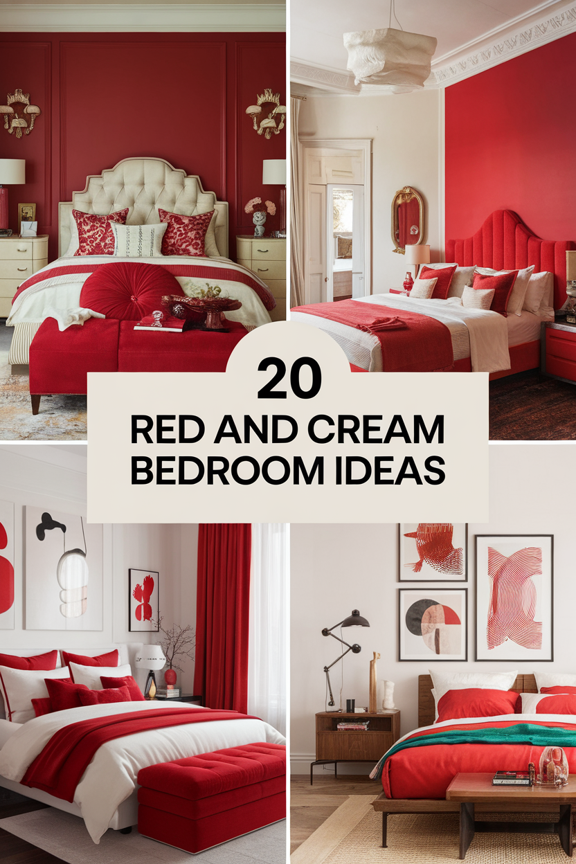 20 Stunning Red and Cream Bedroom Ideas to Transform Your Space