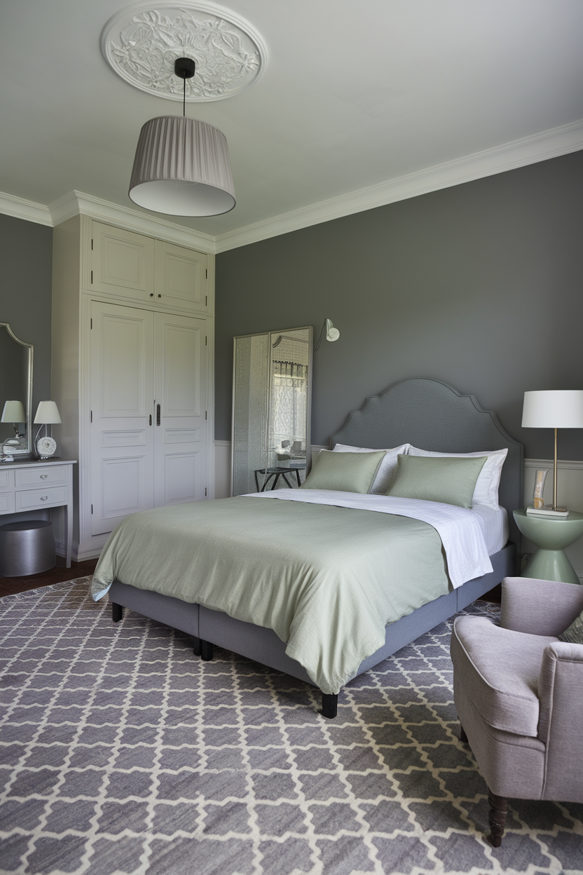 23 Dreamy Sage Green and Grey Bedroom Ideas You'll Fall in Love With