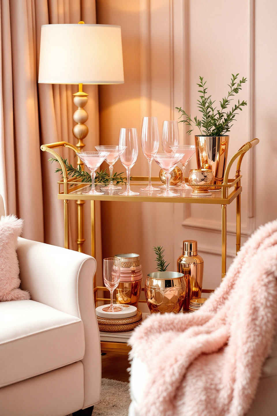 23 Stunning Pink and Gold Living Room Ideas That'll Make You Swoon