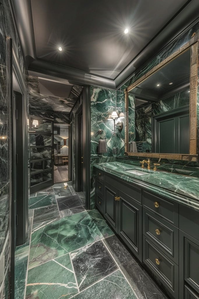 25 Green Bathroom Ideas That Will Actually Make You Want to Brush Your ...