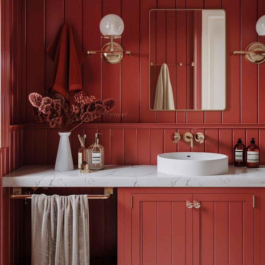 24 Red Bathroom Ideas That'll Make You Never Want To Leave This Room Again