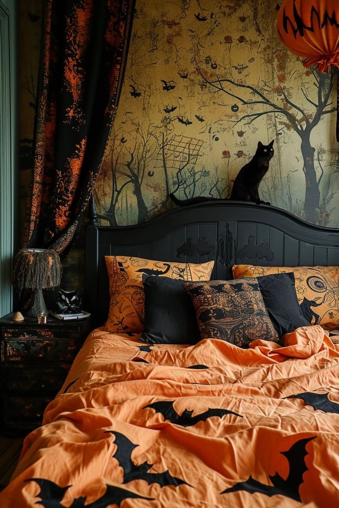 25 Spooky Halloween Bedroom Ideas for a Frightfully Stylish Sleep Space