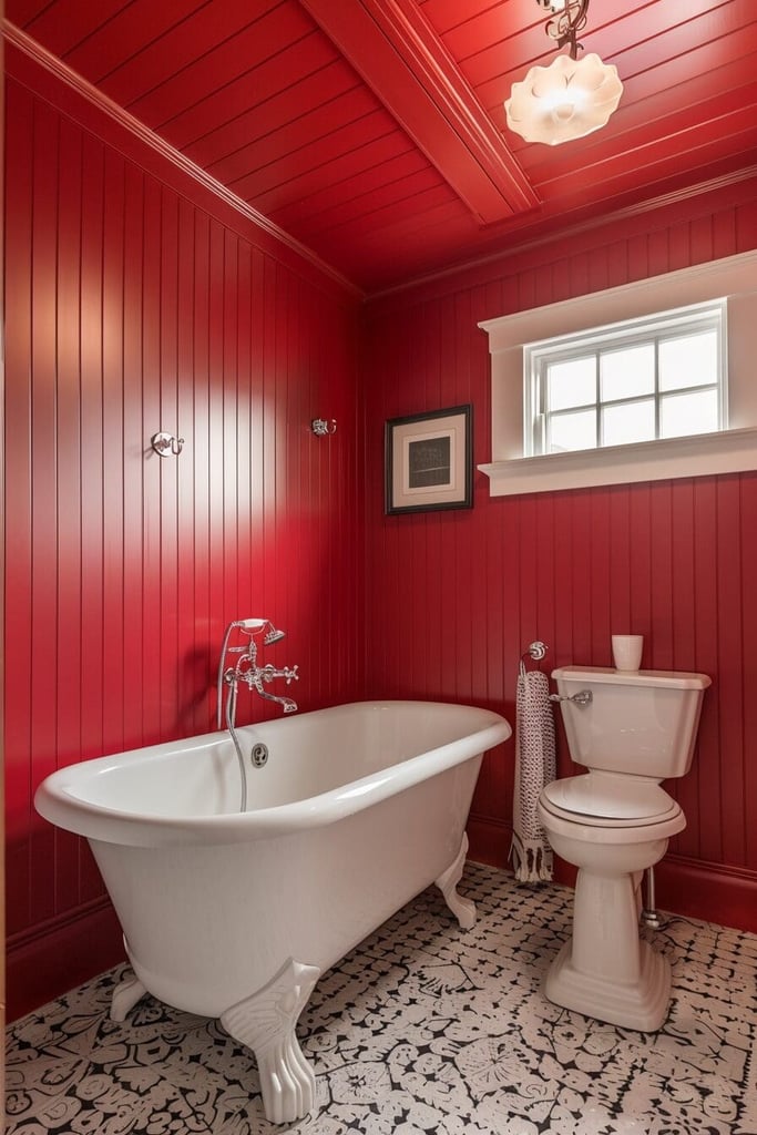 24 Red Bathroom Ideas That'll Make You Never Want To Leave This Room Again