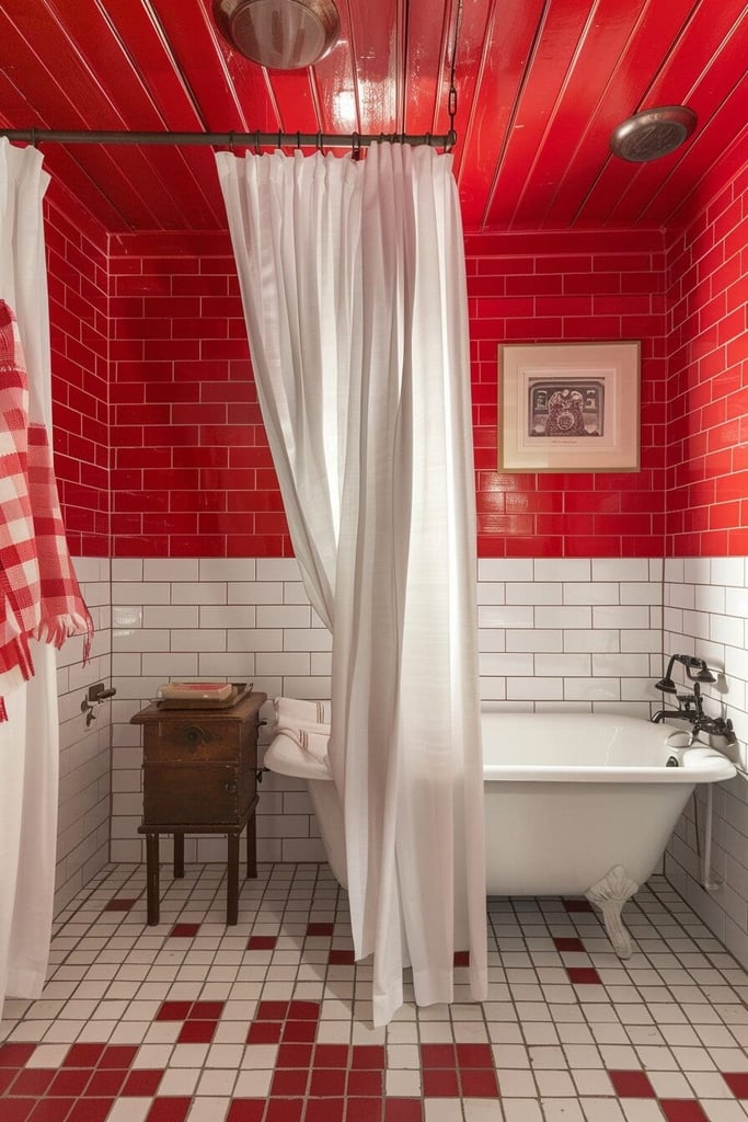 24 Red Bathroom Ideas That'll Make You Never Want To Leave This Room Again