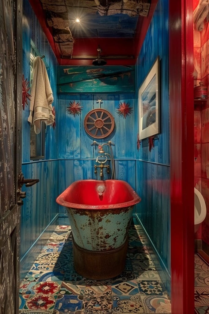 24 Red Bathroom Ideas That'll Make You Never Want To Leave This Room Again