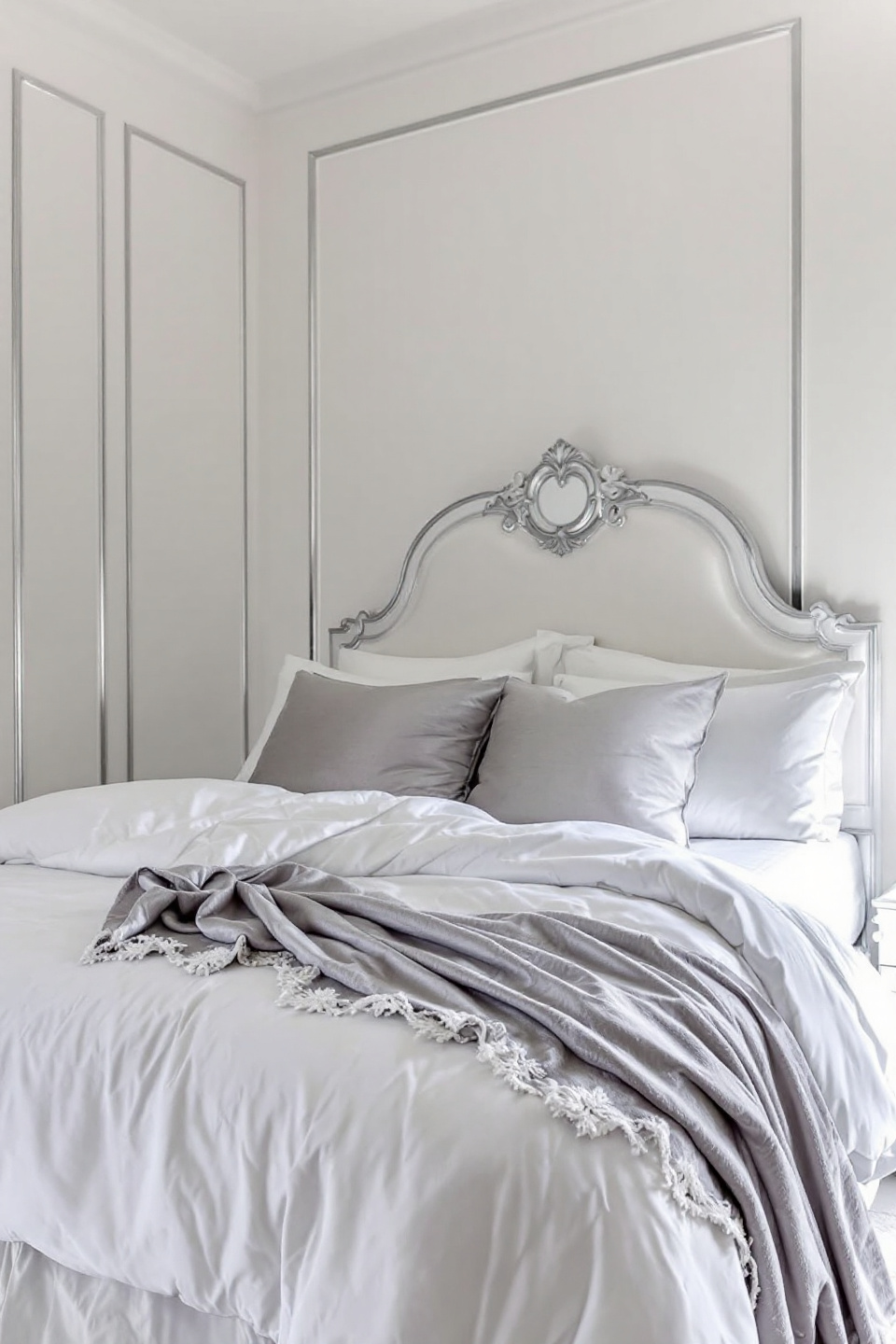26 Stunning White and Silver Bedroom Ideas That Sparkle and Shine