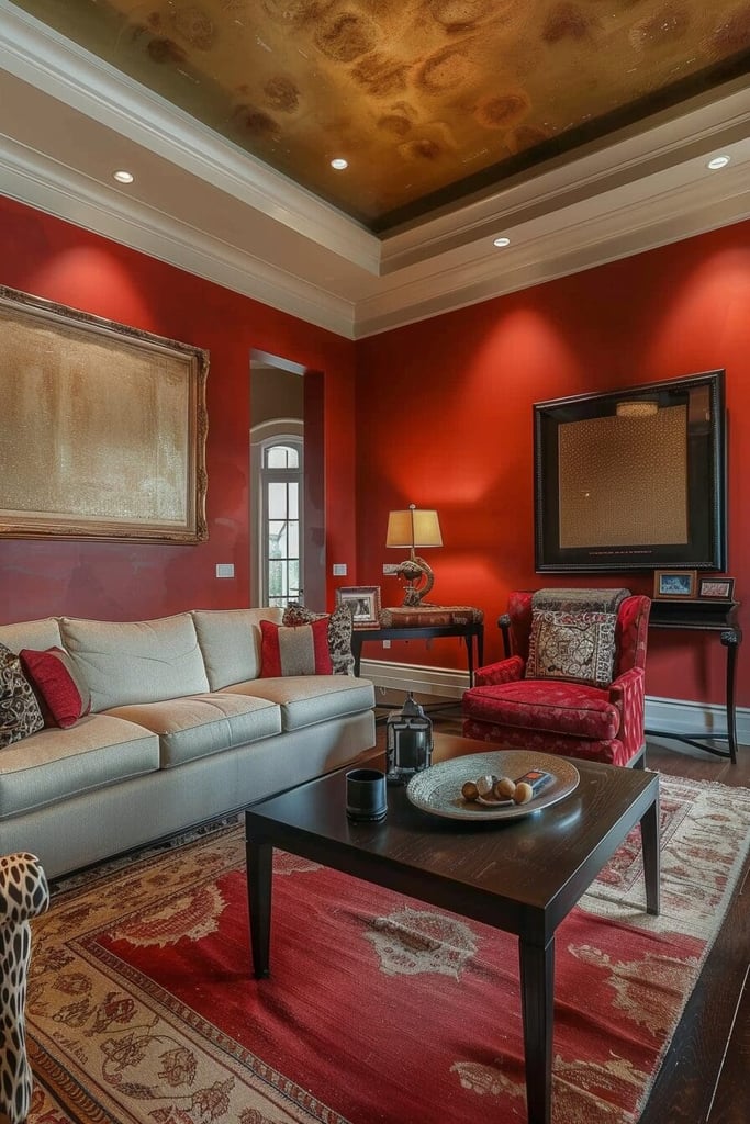 21 Red Living Room Ideas That Will Make You Say "Forget Neutral, I'm ...