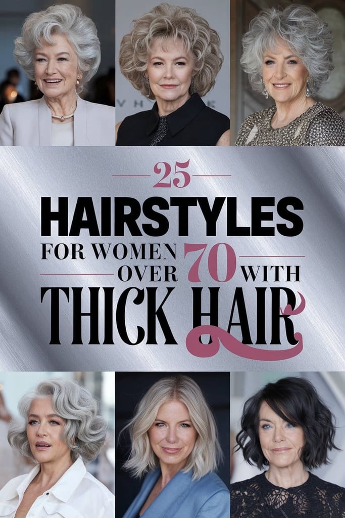 25 Hairstyles for Women Over 70 with Thick Hair
