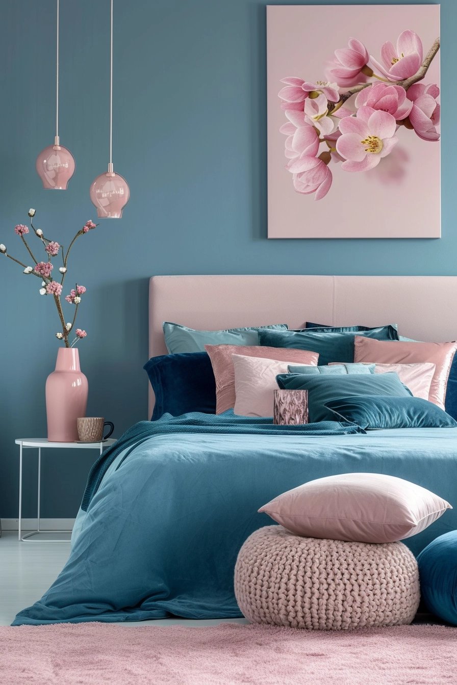 22 Blue and Pink Bedroom Ideas That Look Good Together