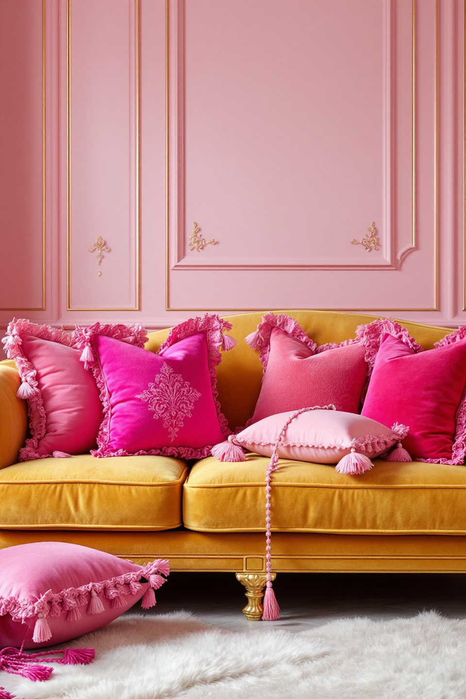 23 Stunning Pink and Gold Living Room Ideas That'll Make You Swoon