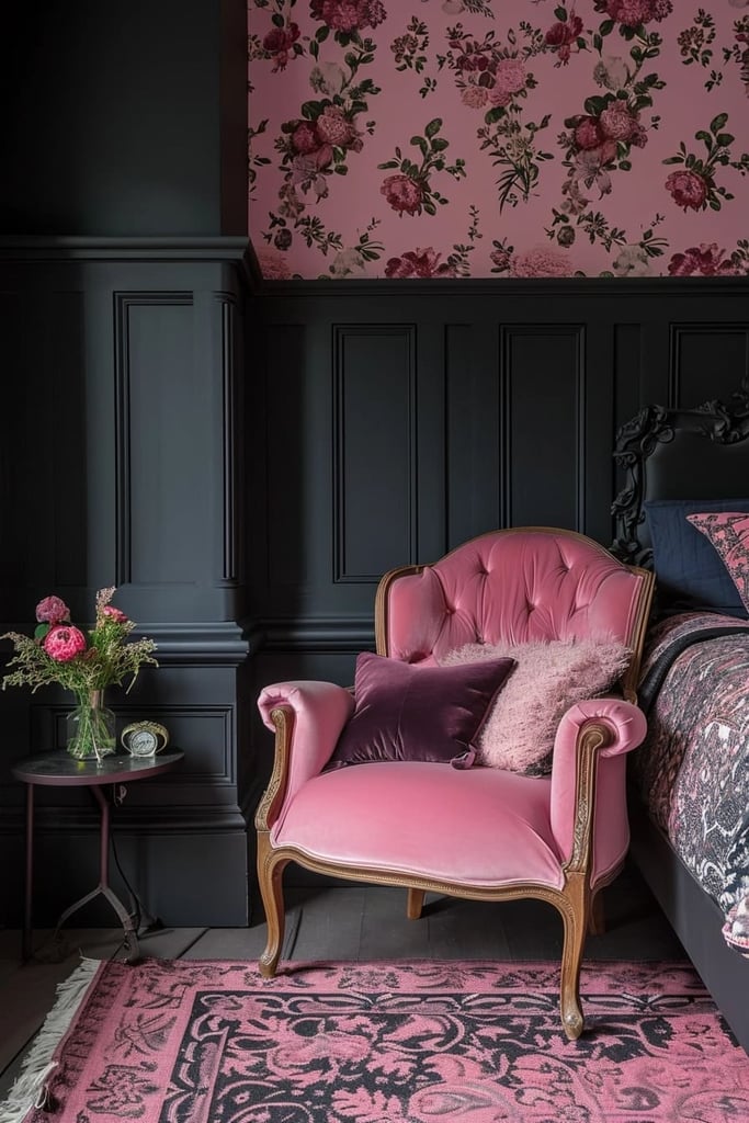 25 Edgy and Chic Pink and Black Bedroom Ideas