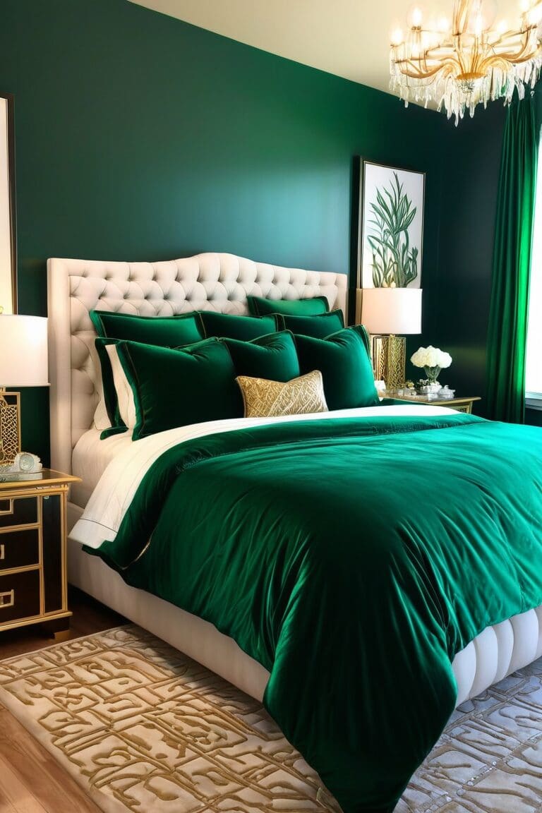 15 Enchanting Emerald Green Bedroom Ideas to Transform Your Space