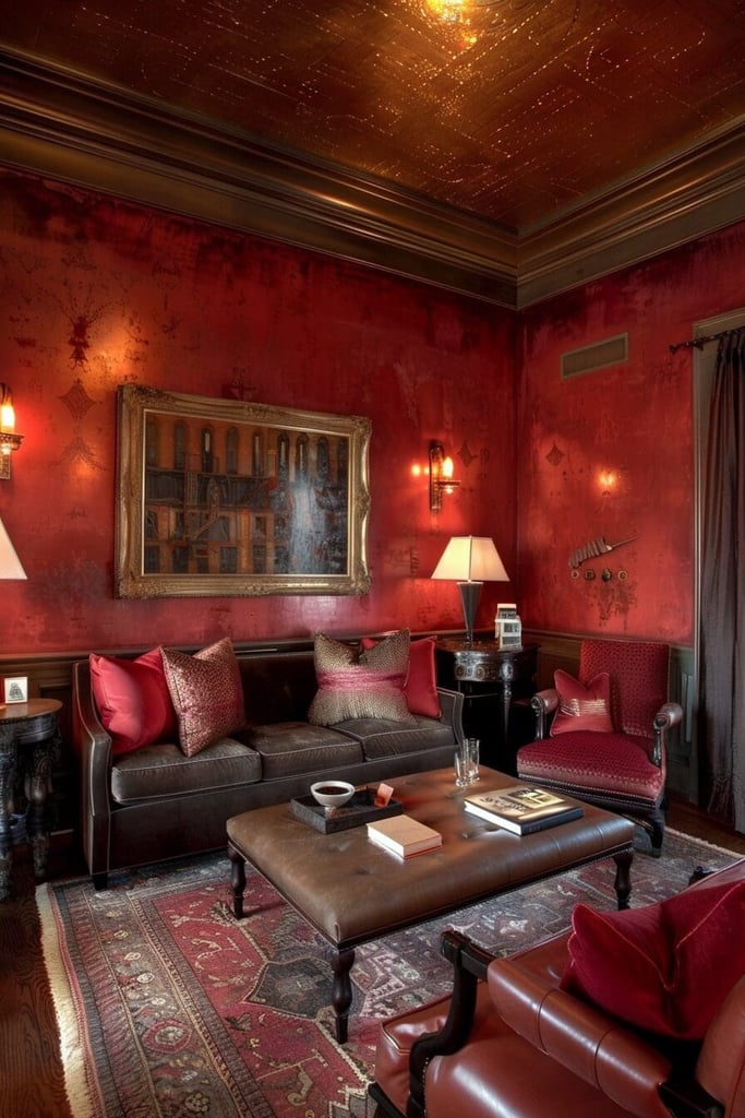 21 Red Living Room Ideas That Will Make You Say "Forget Neutral, I'm ...