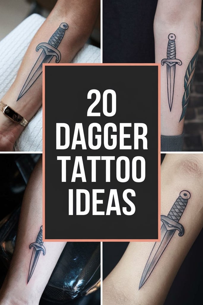 20 Edgy Dagger Tattoos That'll Make You Want to Get Inked
