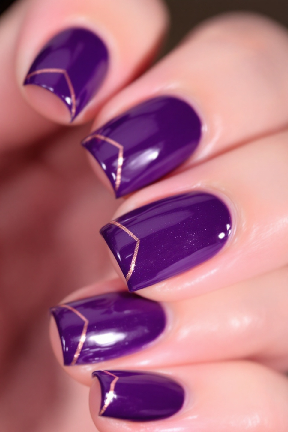 35 Stunning Purple and Gold Nail Designs You Need to Try
