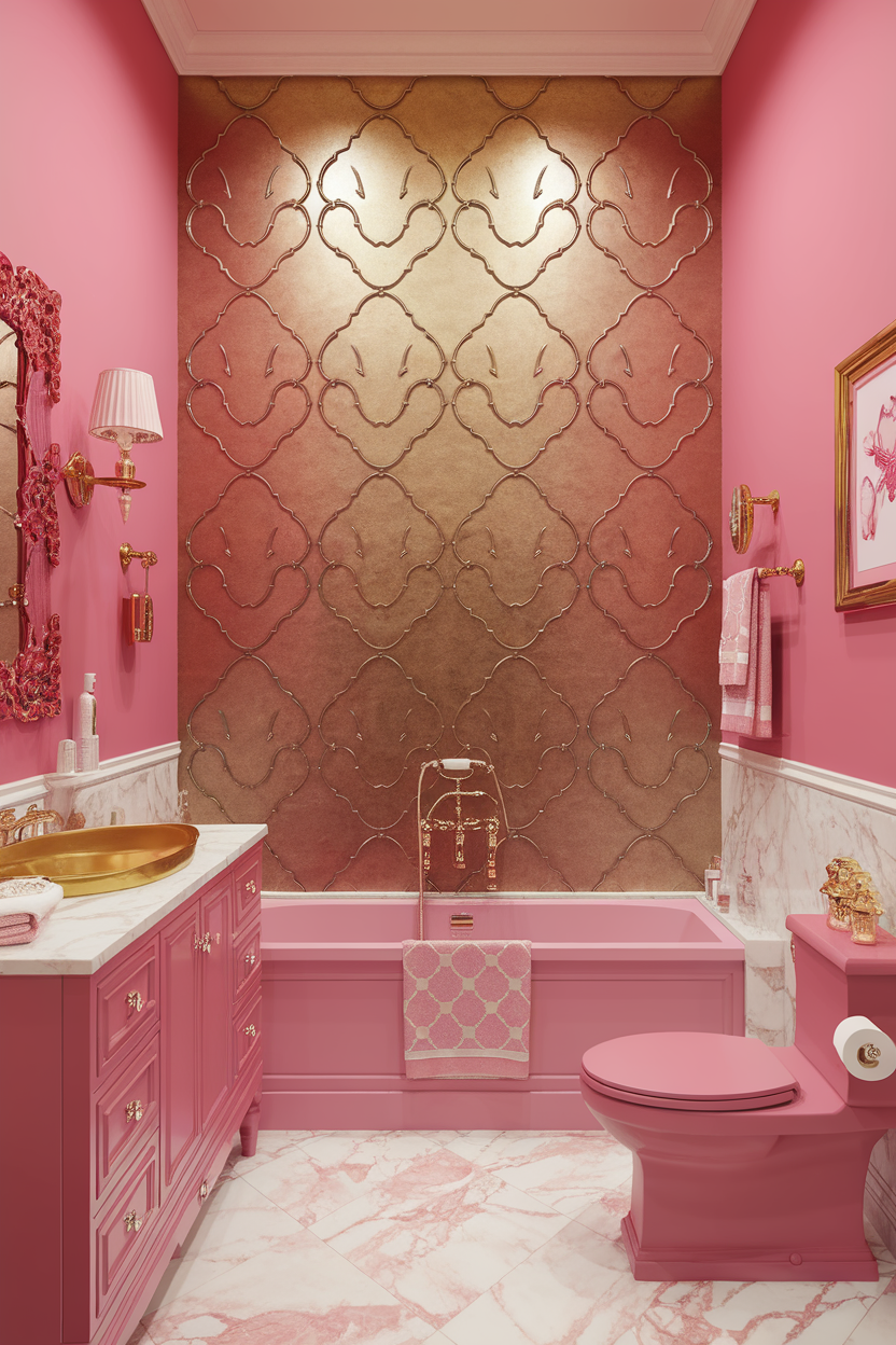 25 Stunning Pink and Gold Bathroom Ideas That Will Make You Swoon