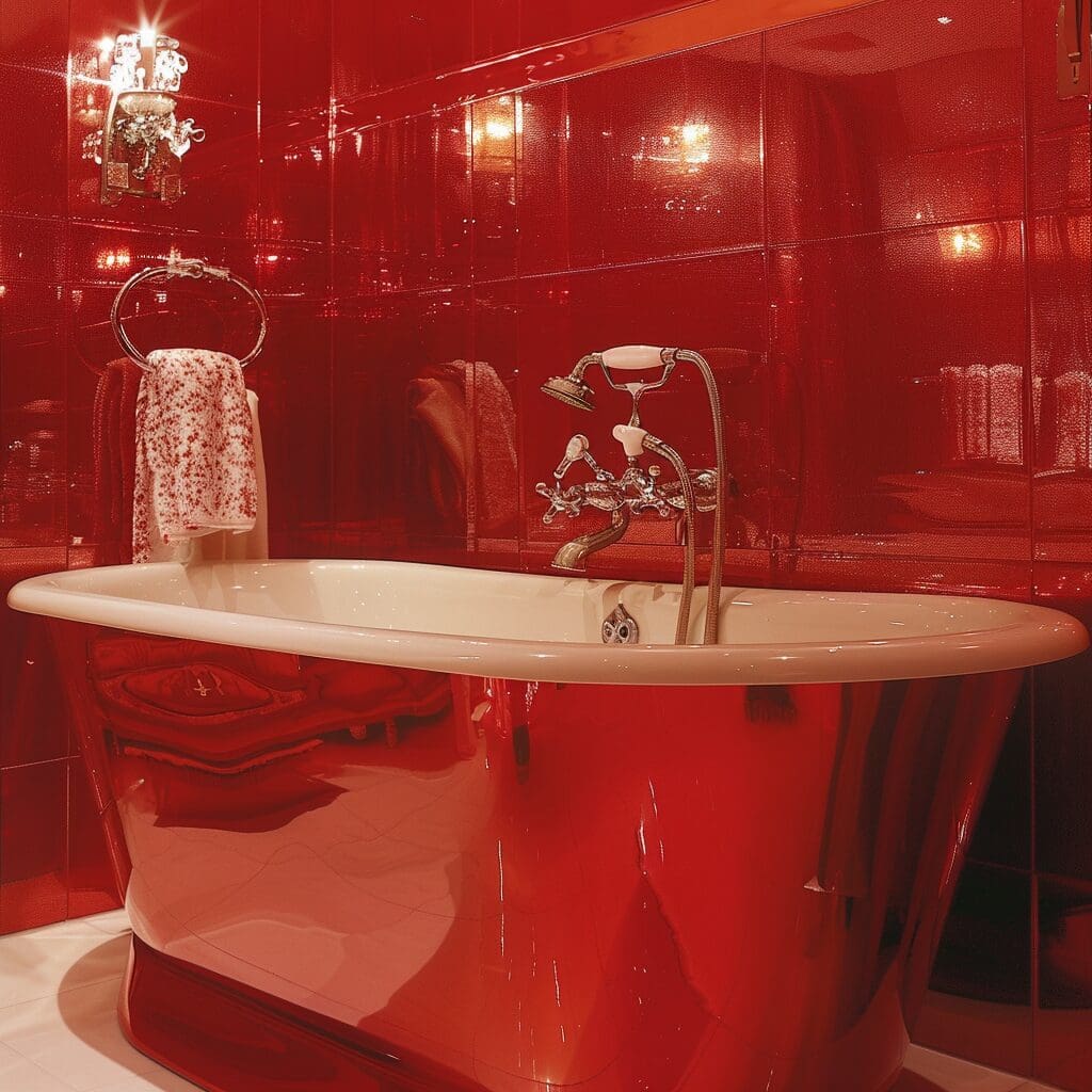 24 Red Bathroom Ideas That'll Make You Never Want To Leave This Room Again